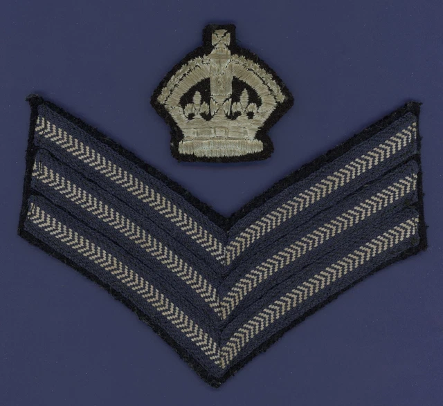 NICE WW2 RAF Rcaf Rnzaf Raaf Rank Insignia Badge For Flight Sergeant ...