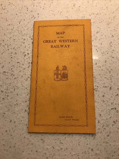 C1930S GREAT WESTERN Railway Map GWR Pocket Card Map £18.00 - PicClick UK