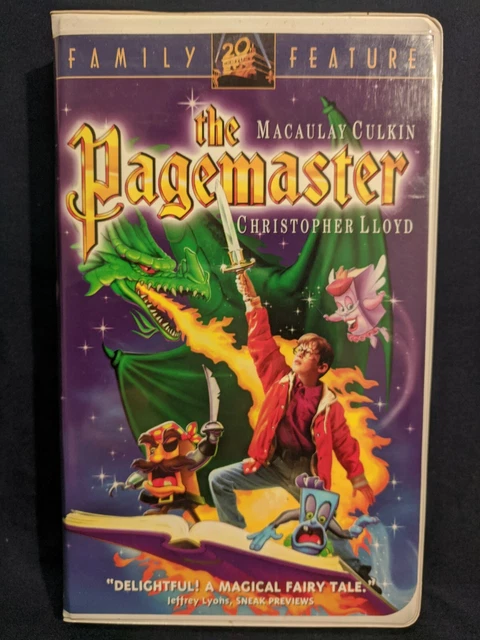 THE PAGEMASTER VHS 1995 Clamshell Macaulay Culkin Christopher Lloyd ...