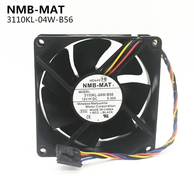 VENTILATEUR SERVEUR DELL NMB-MAT 3110KL-04W-B56 12V 0,30A 8025 8 cm 4 ...