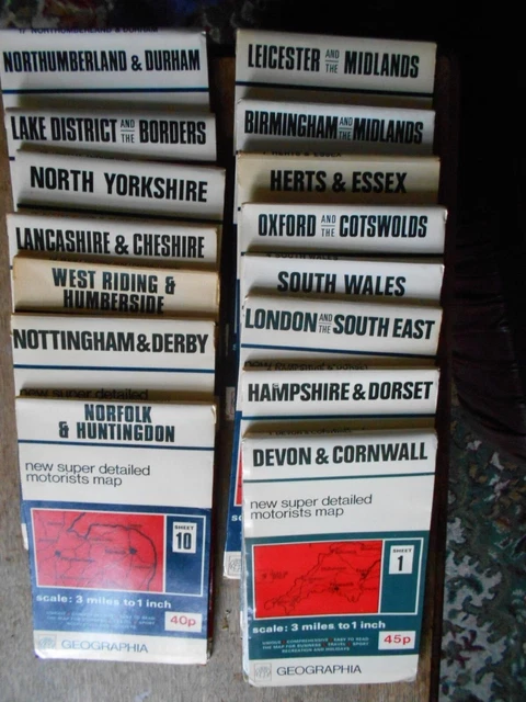 GEOGRAPHIA NEW SUPER detailed motorists maps each map 3.20 £3.20 ...