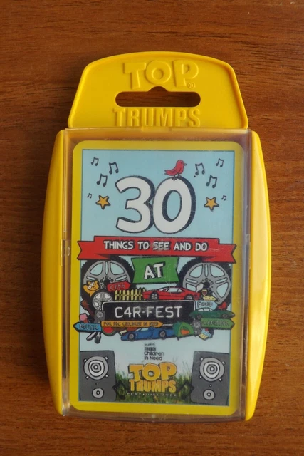 TOP TRUMPS 30 COSE DA VEDERE E DA FARE AL C4R-FEST EUR 3,51 - PicClick IT