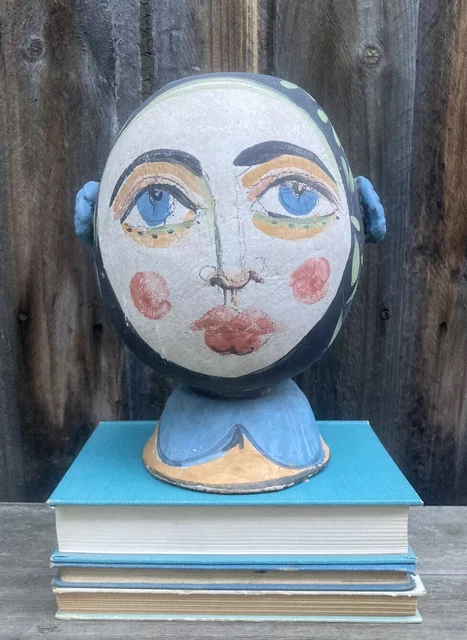 VINTAGE ORIGINAL MANDY Toniolo Sculpture Woman’s Head /Face Statue OOAK ...