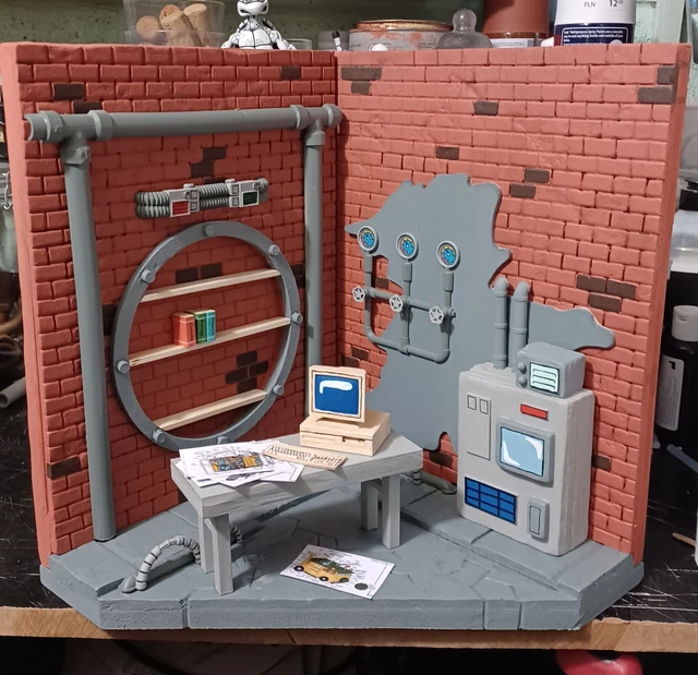 TEENAGE MUTANT NINJA Turtles Diorama Donatello's Lab TMNT Sewer £70.00 ...