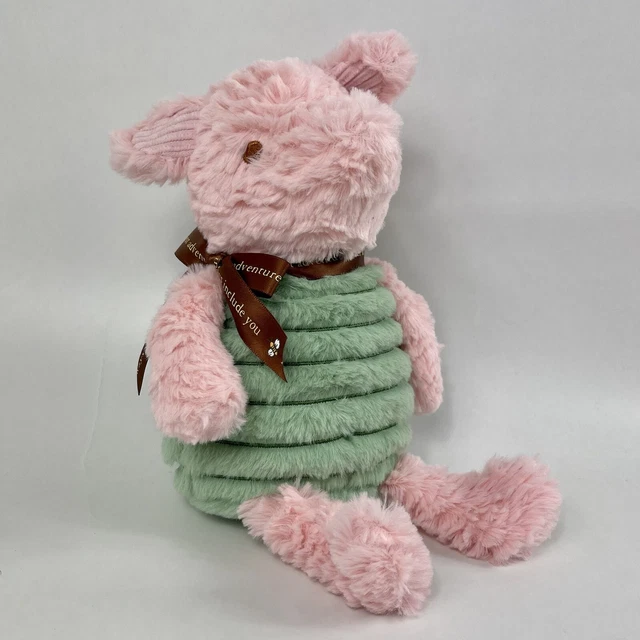 DISNEY BABY CLASSIC Pooh Plush Stuffed Animal Piglet Green Pink Soft ...