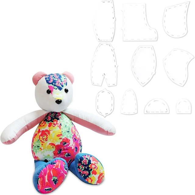 MEMORY BEAR-VORLAGEN-LINEALSET, MEMORY Bear-Schnittmustervorlage, Quilt ...