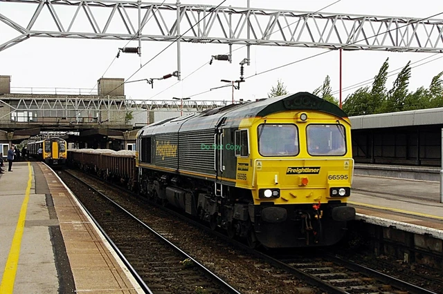 C3 6X4 GLOSSY Photo Freightliner Class 66 66595 @ Stafford £1.00 ...