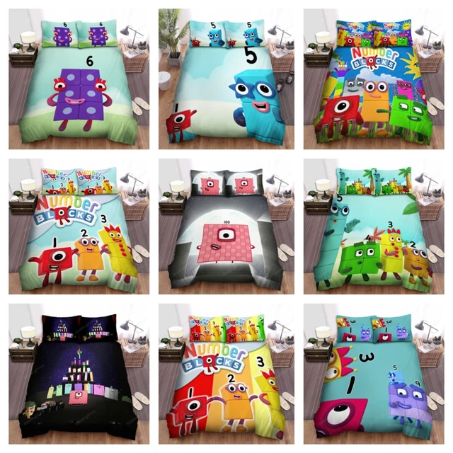 NUMBERBLOCKS BEDDING SET Quilt Duvet Cover Double King Enlightenment ...