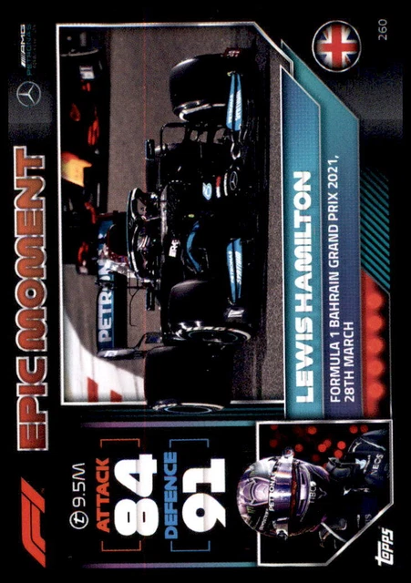 260 - TURBO Attax F1 2022 Trading Card - Epische Momente - Lewis ...