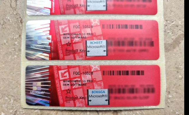 ORIGINAL WINDOWS 11 Pro Lizenz Aufkleber Sticker OEM COA Vollversion ...