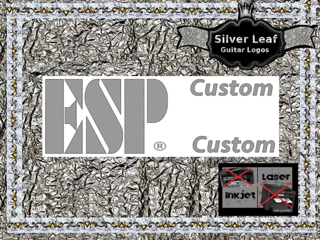 ESP CUSTOM GUITAR Headstock Decal Restoration Waterslide Logo 116s $11. ...