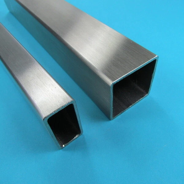 50 CM - 145 cm Edelstahl Vierkantrohr Quadratrohr 15x15 - 120x120 mm VA ...