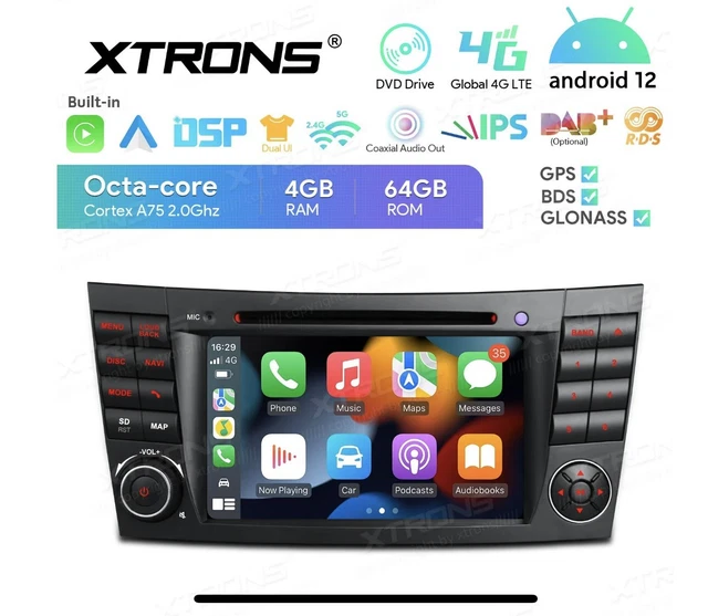 XTRONS 7& IPS Android 12 Autoradio 4G Module GPS Mercedes-Benz CLS-W219 ...
