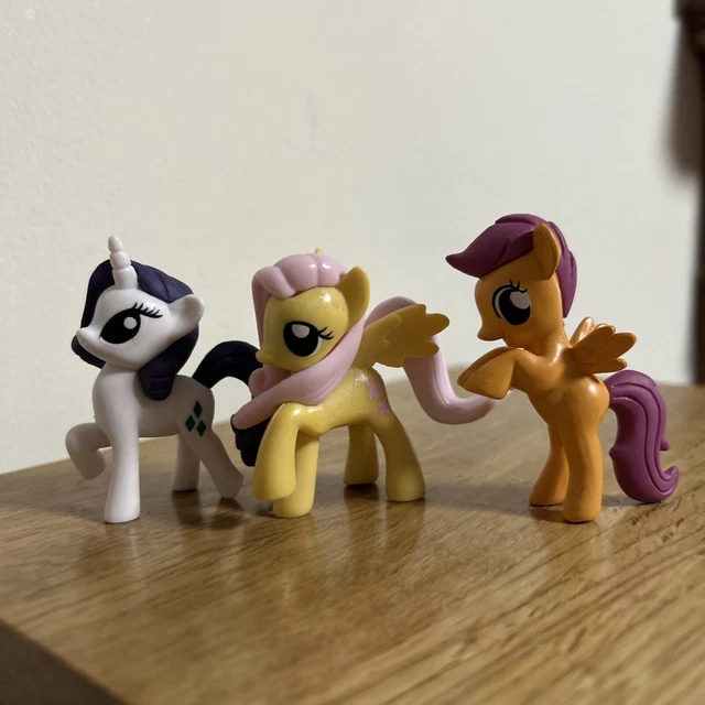 MY LITTLE PONY Mini Figures Cake Toppers Rarity Fluttershy Scootaloo £2 ...