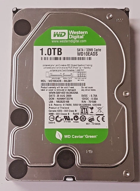 1 TB SATA Western Digital WD10EADS-00L5B1 5400rpm 32MB HDD 3.5 ...