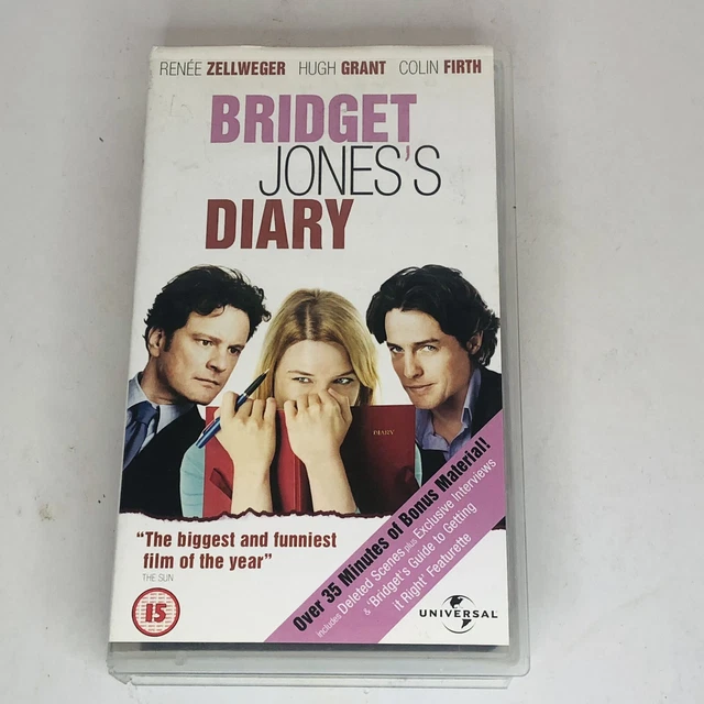BRIDGET JONES'S DIARY - VHS Video Cassette Tape - RENEE ZELLWEGER ...