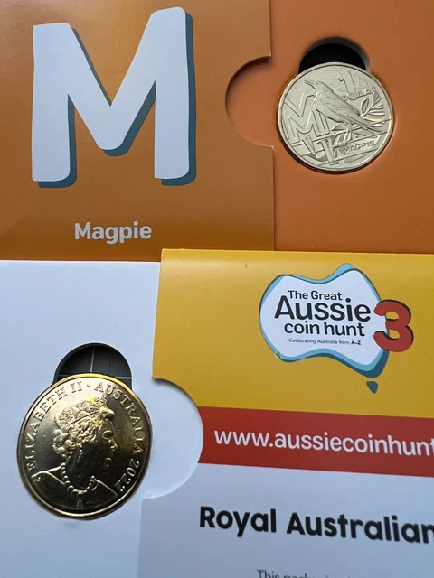 AUSTRALIA 2022-THE GREAT Aussie Coin Hunt 3 Alphabet Letter M $1 Coin ...