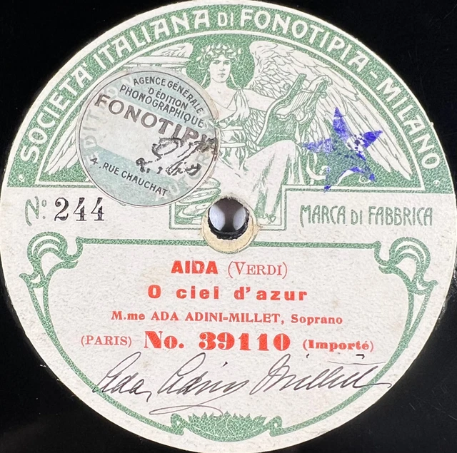 ADA ADINI : Aida / Histoire d'amour RARE 78 tours rpm FONOTIPIA 39110/ ...