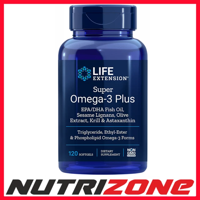 LIFE EXTENSION SUPER Omega-3 Plus - 120 softgels £44.79 - PicClick UK