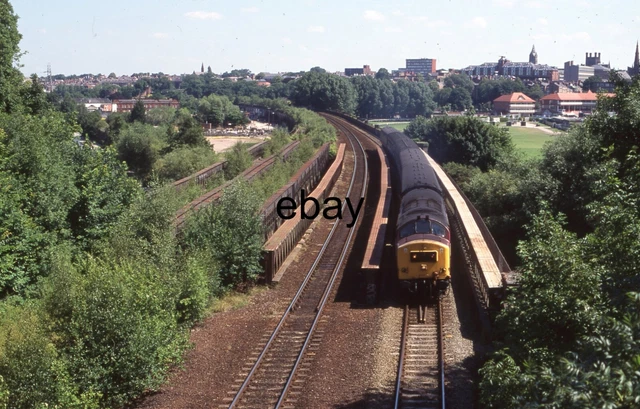 35MM SLIDE - BR Diesel Electric Loco Class 37. 37401 @ Roodee Bridge £2 ...