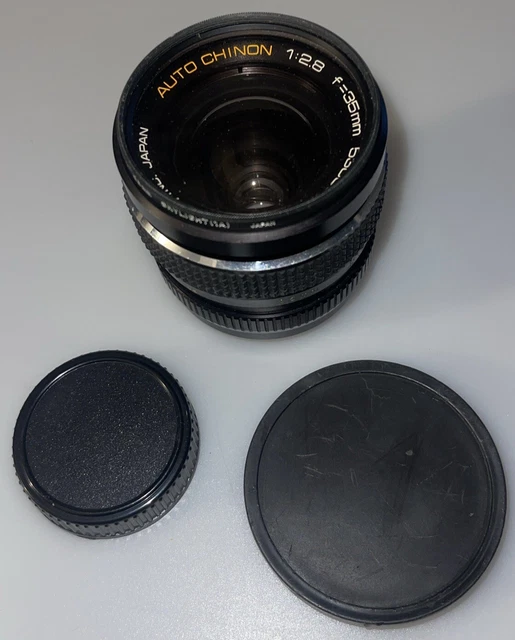 AUTO CHINON 35MM F2.8 M42 Screw Mount Lens w/ Caps + CPC Phase 2 (READ ...