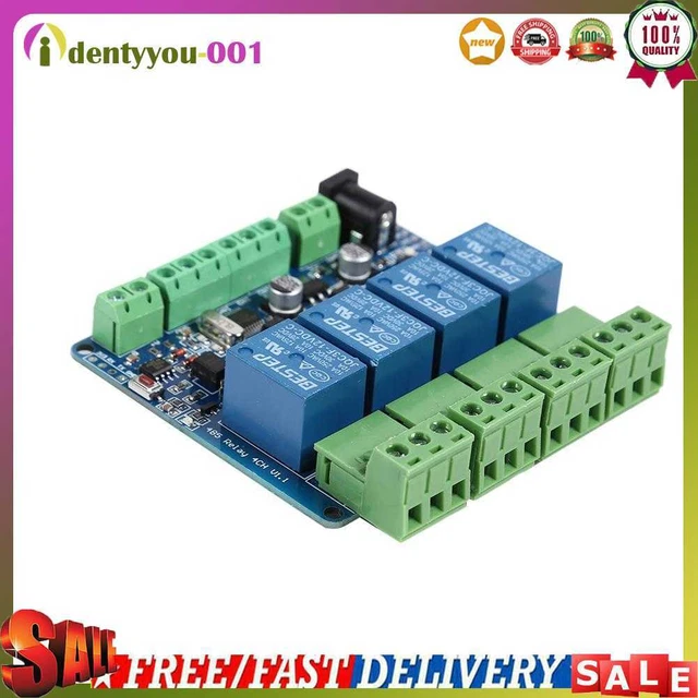 Modbus Rtu 4 Way Relay Module Ttlrs485 Interface Communication With Indicator Eur 809