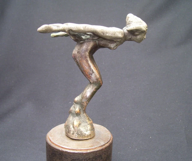 VINTAGE 1920S &POISE& SPEED NYMPH CAR RADIATOR CAP MASCOT~DUNHILLS HOOD ...