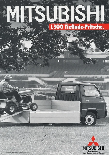 MITSUBISHI L 300 low flatbed brochure truck 1987 11/87 brochure ...