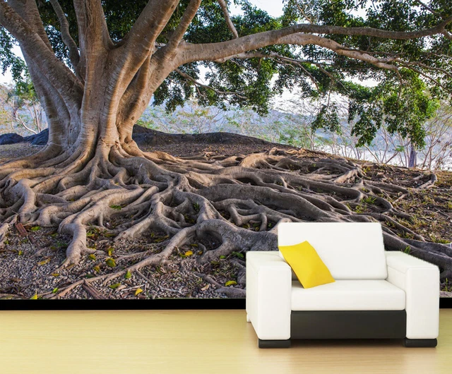 3D BIG TREE Roots G17771 Wallpaper Wall Murals Removable Self-adhesive ...