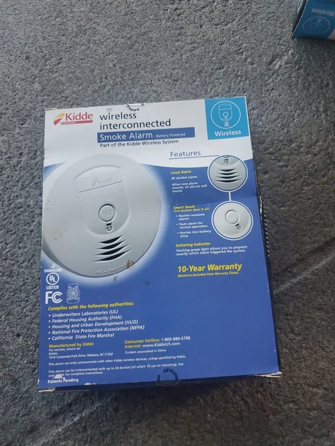 KIDDE WIRELESS INTERCONNECTED Battery Operated Smoke Alarm $25.00 ...