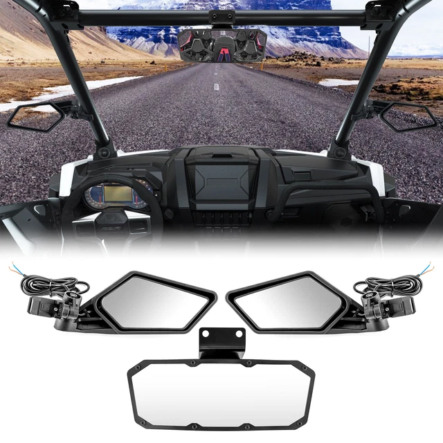 FOR 2024 POLARIS RZR PRO XP/4 Turbo R LED Side Racing Mirrors+Center ...
