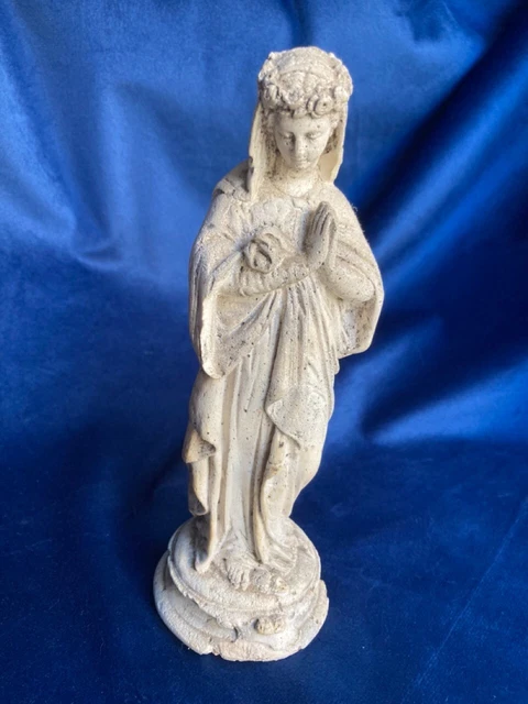 ANCIENNE STATUE EN plâtre de la Vierge Marie Priant EUR 12,00 - PicClick FR