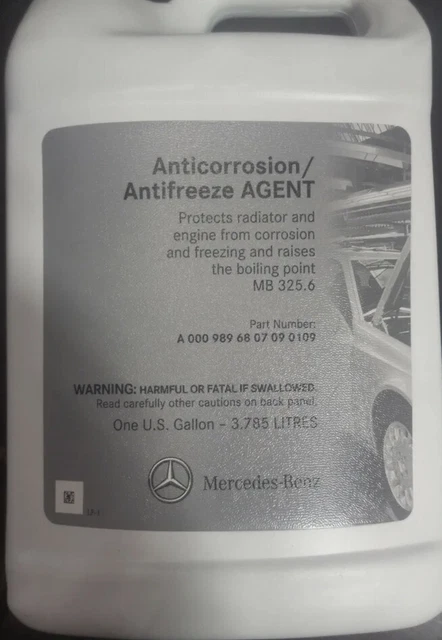MERCEDES BENZ ENGINE Coolant / Antifreeze (1-Gallon) MB325.6, RED, 057 ...