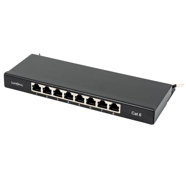 10& PATCH PANEL desktop CAT6, 8 Port, compact 0.5U, LSA mounting, T568A ...