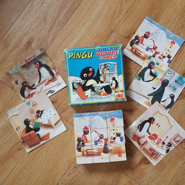 PINGU VINTAGE PUZZLEBLOCK Picture Cubes Puzzle Fun Dekkertoys Ltd ...
