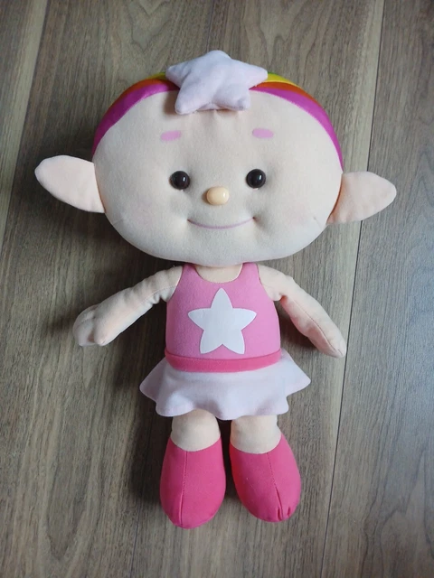 CBEEBIES CLOUD BABIES Baba Pink Rainbow Star Large Soft Plush Doll Toy ...