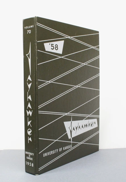 1958 UNIVERSITÉ DU Kansas KU Jayhawker Yearbook avec Wilt Chamberlain ...