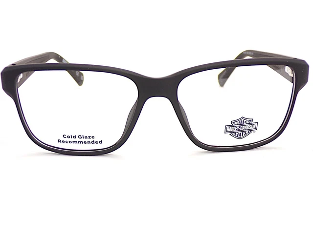 HARLEY DAVIDSON GLASSES Frame Rubberised Black 56mm Men's Eyeglasses ...