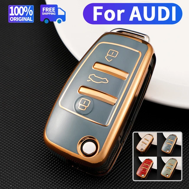 Car Remote Key Fob Case Cover Protection 3 Buttons Tpu Soft For Audi A4