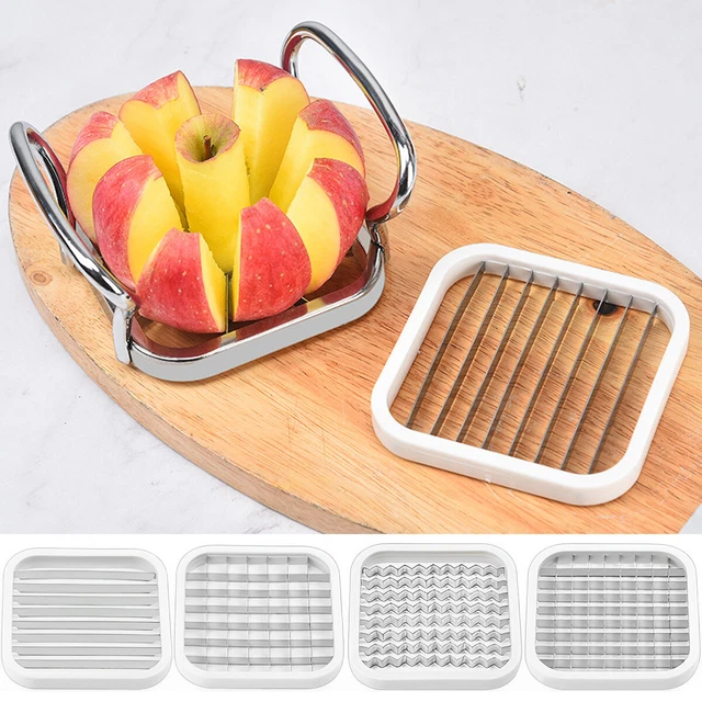 POTATO CUTTER 5 in 1 Stainless Steel Fruit Vegetable Slicer with Handle ...