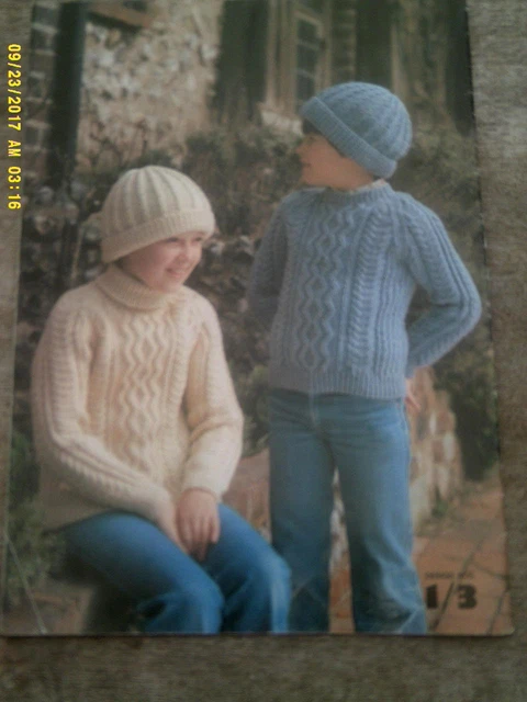 KNITTING MAGAZINE 8X different aran patterns for the family [see ...