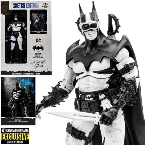Dc Multiverse Batman By Todd Mcfarlane Gold Label Sketch Autograph Auto