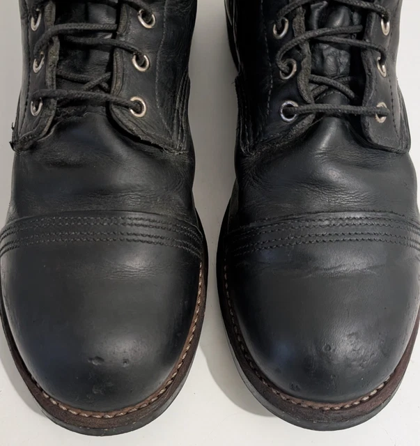 RED WING IRON Ranger Boots Black Leather Size 12 £111.40 - PicClick UK