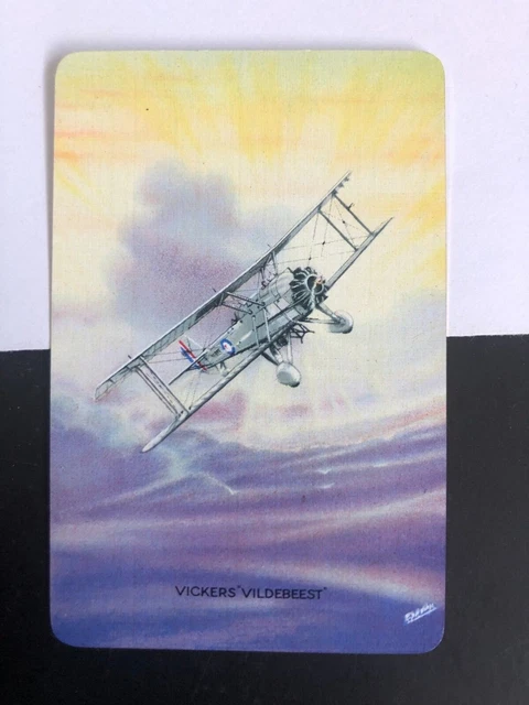 VINTAGE RETRO ART Swap Playing Card: British Biplanes Vickers ... VINTAGE RETRO ART Swap Playing Card: British Biplanes Vickers ...