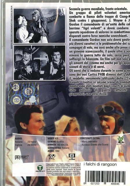 I FALCHI DI Rangoon (DVD) John Wayne John Carroll Anna Lee Paul Kelly ...