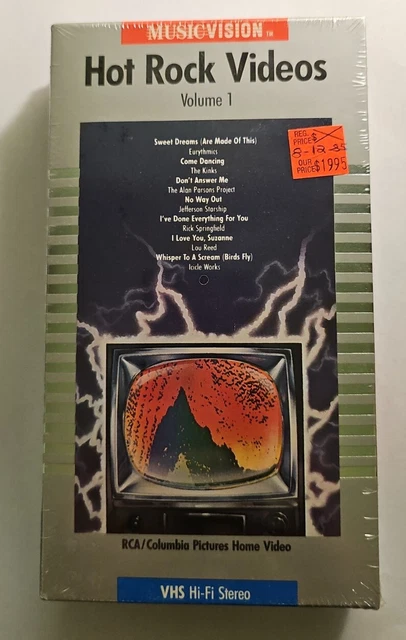 HOT ROCK VIDEOS Volume 1 VHS SEALED w/ Watermarks Home Use Sticker RCA ...