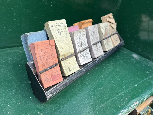 VINTAGE BUS CONDUCTOR Metal MOUSETRAP CLIPPY Ticket Rack; Tram, Train ...