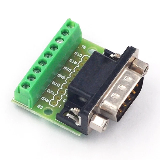 D-SUB DB9 BREAKOUT Board Connector Adaptor 9-Pin 9-Hole Male/Female RS485 RS232 EUR 3,99 ...