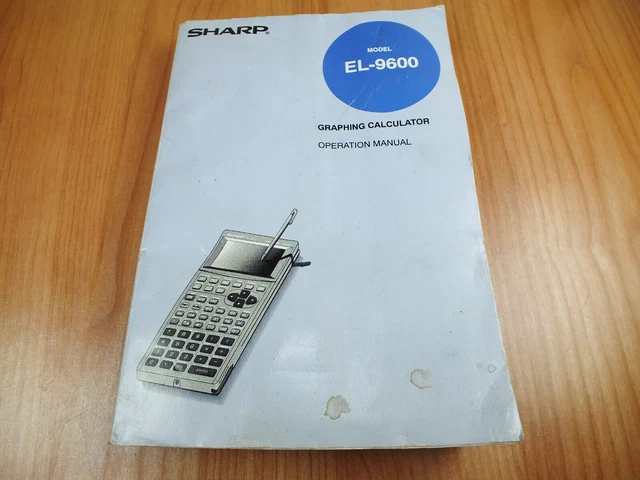 VINTAGE CALCULATOR SHARP EL-9600 Instruction Operation Manual Bit Dog ...