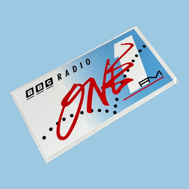 VINTAGE RADIO BBC ONE Station Window Vinyl Sticker 70s 80s Classic VHF ...